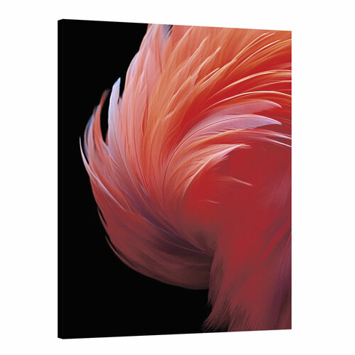 Интерьерная картина 50х70 "Огненное перо фламинго"