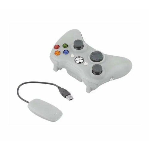 Беспроводной геймпад (gamepad) Premium для Xbox 360/ПК с ресивером 2,4ГГц, белый