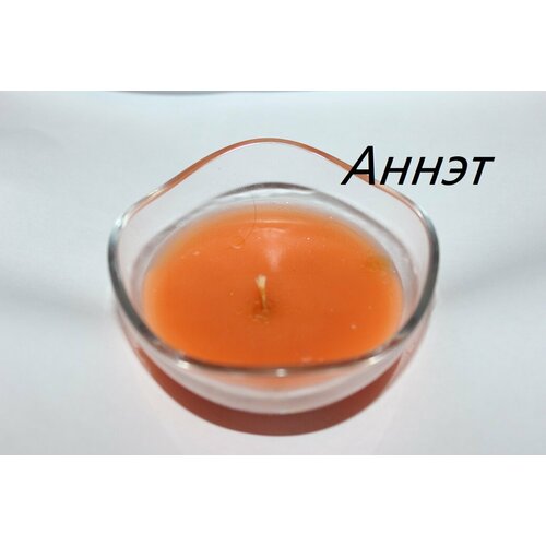 Свеча ароматизированная в вазочке с ароматом апельсин цвет оранжевый
