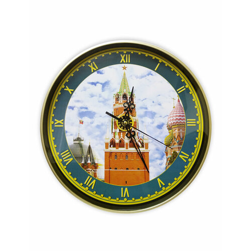 Настенные механические часы "Москва" диметром 30см.