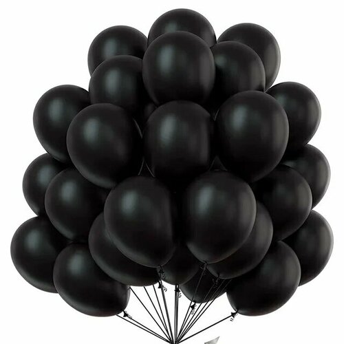 Набор воздушных шаров для фотозоны - 100 шт 25 см, черные