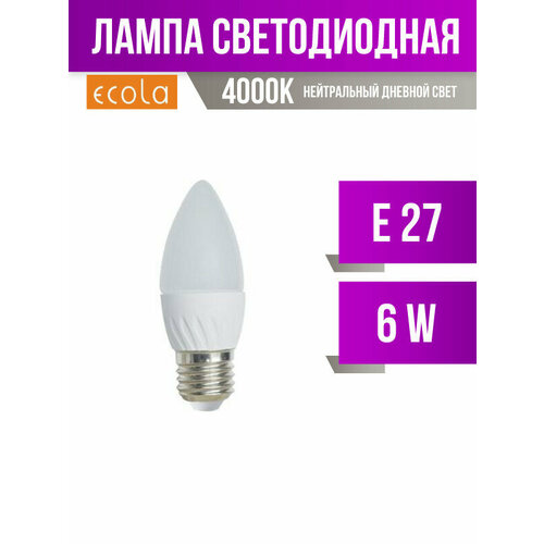 Ecola свеча E27 6W 4000K 4K 100x37 Light C7TV60ELC (арт. 556593)