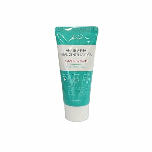 Увлажняющая пенка с кислотами Thinkco Aha Bha Pha Heal Centella Cica Cleansing Foam, 50мл