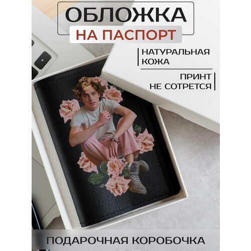 Обложка для паспорта RUSSIAN HandMade Обложка на паспорт Тимоти Шаламе OP01884, черный