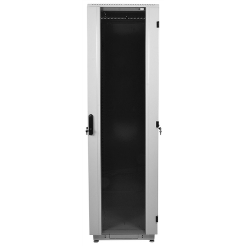 Шкаф телекоммуникационный напольный 33U (600x600) дверь стекло, чёрный (ШТК-М-33.6.6-1ААА-9005)