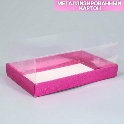 Коробка для десерта "Розовые звёздочки", 22 x 8 x 13.5 см, 5 шт.