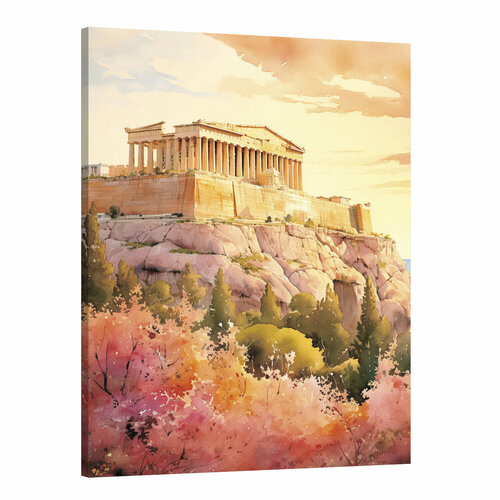 Интерьерная картина 50х70 "Греция: волшебные мгновения"