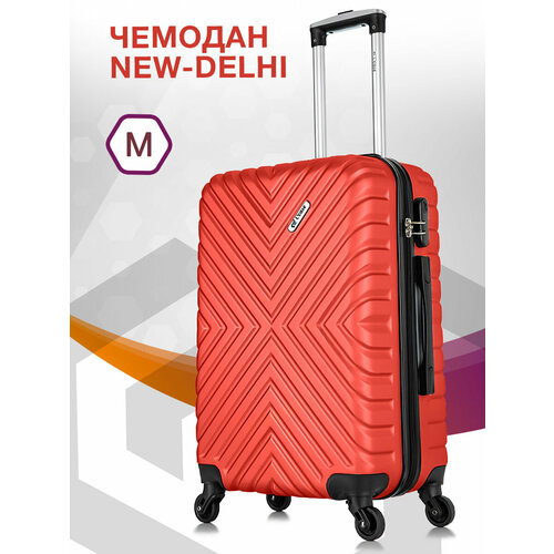 Умный чемодан L'case New Delhi Ch0808, 61 л, размер M, красный