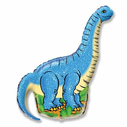 Шар фольгированный 43" «Динозавр», цвет голубой (комплект из 8 шт)