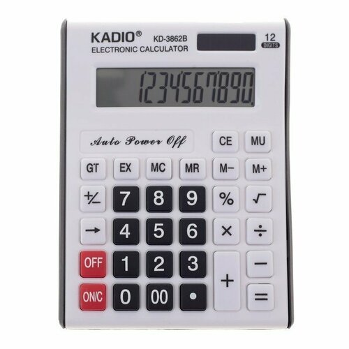 Калькулятор настольный, 12-разрядный, 3862B (комплект из 3 шт)