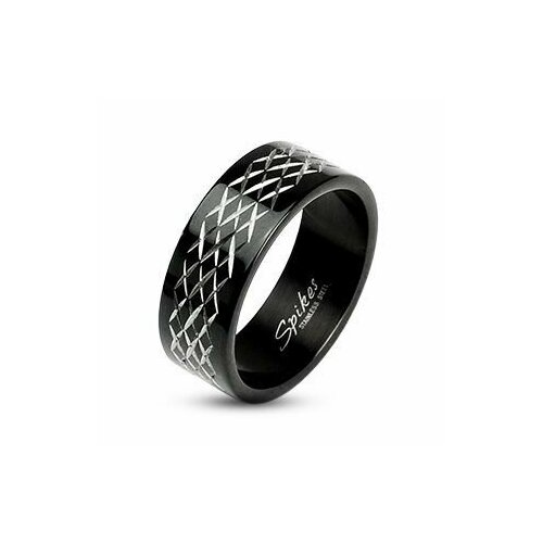 Кольцо Spikes, размер 22, черный