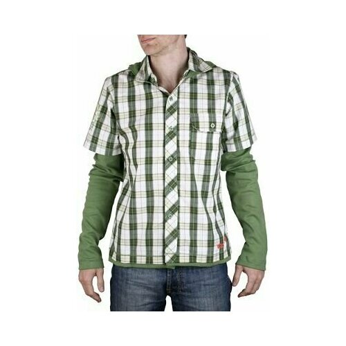 Рубашка Maestro, размер 48/M/176-182/41 ворот, зеленый