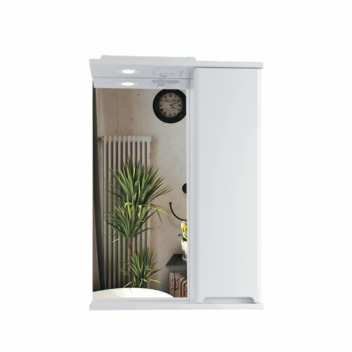 Зеркальный шкаф подвесной SanStar Модена 50 для ванной комнаты белый