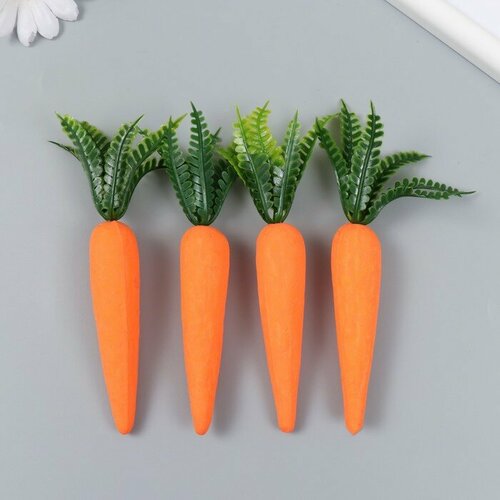 Декор пасхальный "Морковки" набор 4 шт 12 см 2х2х13,5 см 9766732
