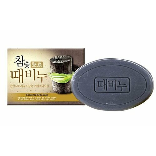 Mukunghwa Мыло туалетное Hardwood Charcoal Scrub Soap, 100 г, 1 шт
