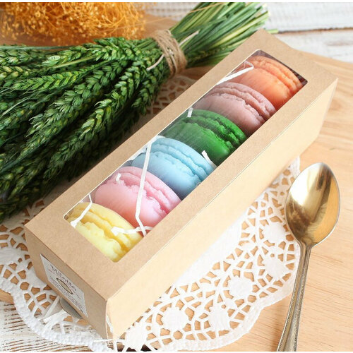 Milotto Macaron - французский десерт - подарочный набор оливкового мыла ручной работы в коробке