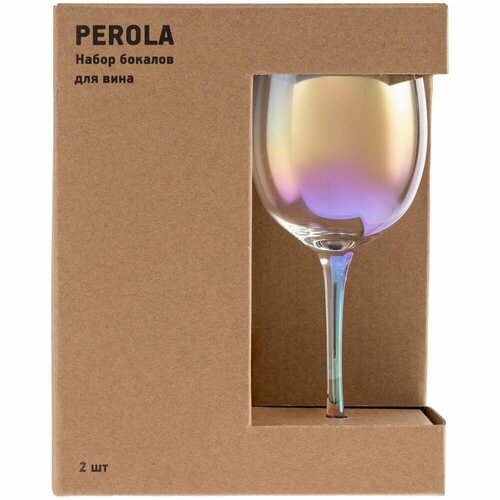 Набор из 2 бокалов для красного вина Perola, бокал: диаметр 7,5 см, высота 20 см, упаковка: 16,8х8,7х21 см, стекло