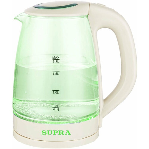 Чайник электрический Supra KES-1810G бежевый, стекло/пластик