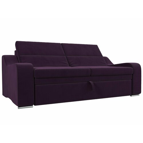 Прямой диван Медиус, Велюр фиолетовый