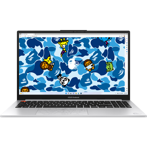 15.6" Ноутбук ASUS Vivobook S 15 OLED BAPE Edition K5504VA-MA342W 2880x1620, Intel Core i5 13500H 4.7 ГГц, RAM 16 ГБ, LPDDR5, SSD 512 ГБ, Intel Iris Xe Graphics, Windows 11 Home, RU, 90NB0ZK6-M00L00, cool silver