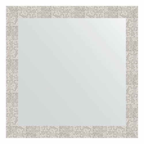 Зеркало настенное EVOFORM в багетной раме соты алюминий, 76х76 см, для гостиной, прихожей, кабинета, спальни и ванной комнаты, BY 3243
