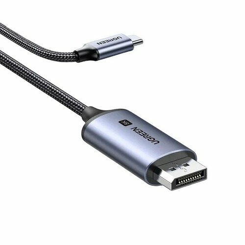 Кабель UGREEN (25157) USB-C to DisplayPort 8K Cable. Длина: 1 м. Цвет: черный/серый космос