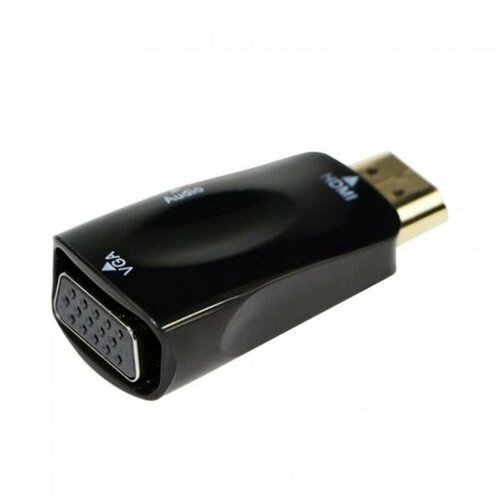 Конвертер переходник HDMI to VGA H06 Black для передачи видео