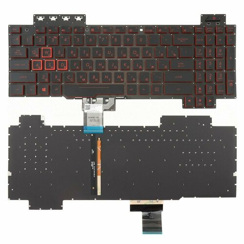Клавиатура для ноутбука Asus FX504 черная с подсветкой P/N: AEBKLU03010, V170746GS1