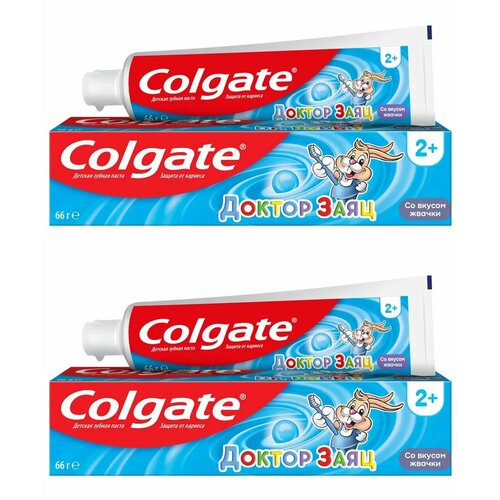 Colgate Зубная паста Детская Доктор-Заяц Жвачка, 50 мл, 2 шт