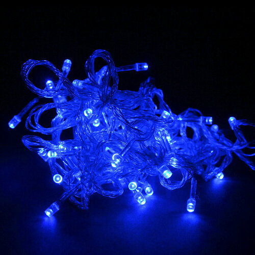 Светодиодная электрическая новогодняя гирлянда "Синий Свет" 500 LED , 25 метров , 8 режимов работы