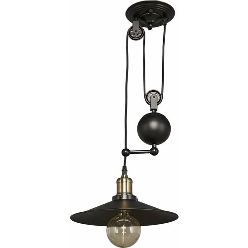 Светильник подвесной Minsk, 1 лампа, 9 м², цвет черный