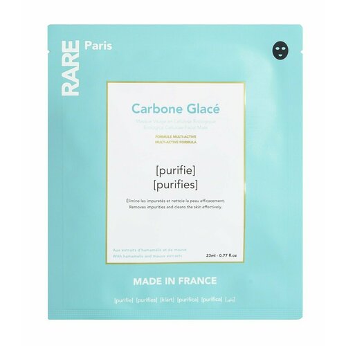 Очищающая тканевая маска для лица Rare Paris Carbone Glace Facial Mask