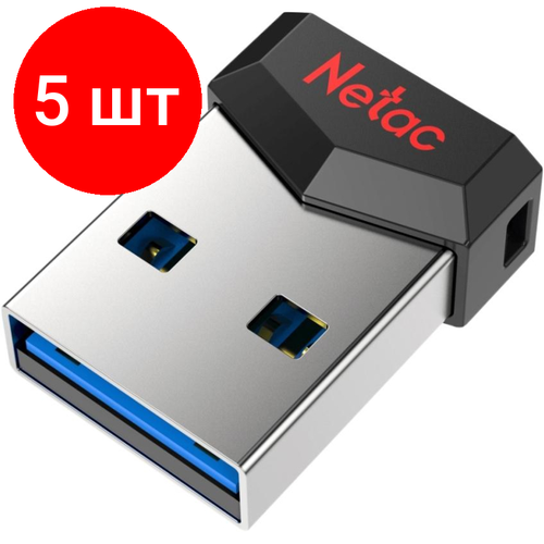 Комплект 5 штук, Флеш-память Netac UM81 USB2.0 Ultra compact Flash Drive 64GB