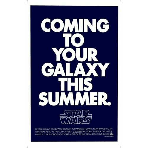 Плакат, постер на холсте Звездные войны: Эпизод 4-Новая надежда (Star Wars), Джордж Лукас. Размер 21 х 30 см