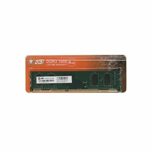 Оперативная память AGI DDR3 4Gb 1600MHz UD128 RTL PC4-12800 DIMM 240-pin 1.35В Ret