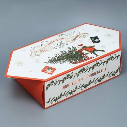 Сборная коробка‒конфета «Ретро», 14 × 22 × 8 см (комплект из 40 шт)