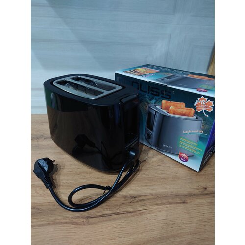 Тостер электрический PROLISS 009 / 1000W / Стильный чёрный дизайн