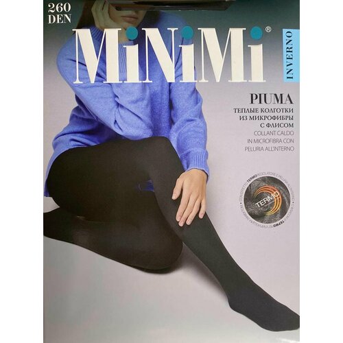 Колготки MiNiMi Piuma, 260 den, 2 шт., размер 2, черный