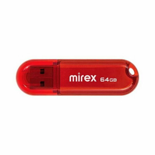 Флешка CANDY RED, 64 Гб, USB2.0, чт до 25 Мб/с, зап до 15 Мб/с, красная