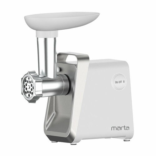 MARTA MT-MG2028D белый/хром мясорубка