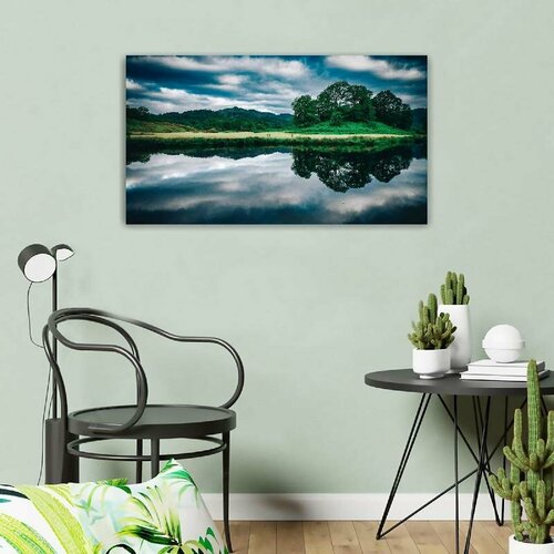 Картина на холсте 60x110 LinxOne "Природа Деревья Небо" интерьерная для дома / на стену / на кухню / с подрамником