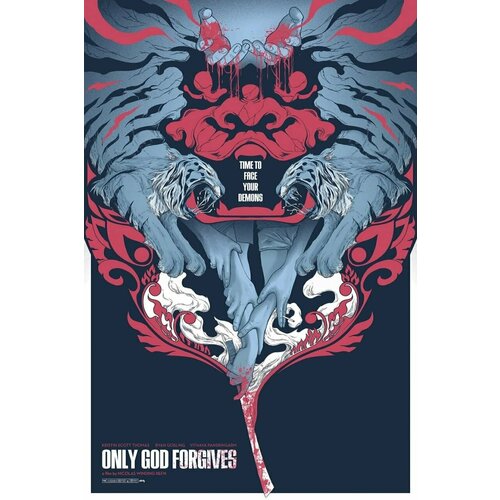 Плакат, постер на холсте Только Бог простит (Only God Forgives, 2013г). Размер 21 х 30 см