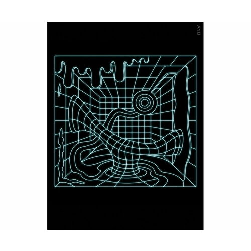 Плакат, постер на холсте Acid Cube/Кислотный куб/AYU/искусство/арт/абстракция/творчество. Размер 42 на 60 см