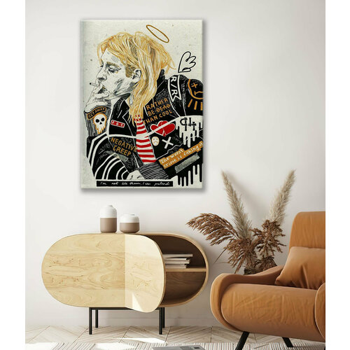Картина/Картина на холсте/Картина на холсте для интерьера/ нирвана АРТ Курт кобейн (3) - NIRVANA ART Kurt COBAIN (3) 40х60