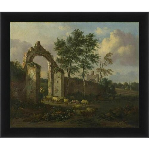 Плакат, постер на холсте A Landscape with a Ruined Archway. Ян Вейнантс. Размер 30 на 42 см