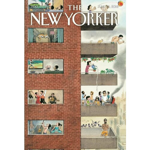 Плакат, постер на бумаге The New Yorker (June 25, 2018). Размер 30 на 42 см