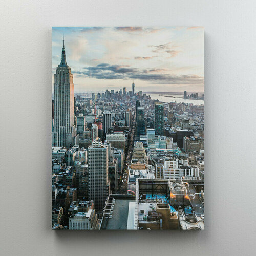 Интерьерная картина на холсте "Манхэттен", размер 22x30 см
