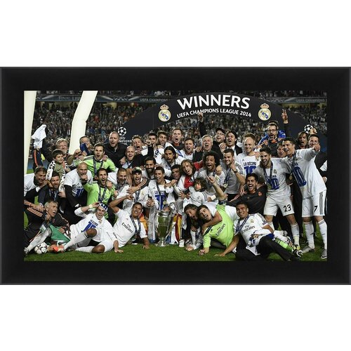 Плакат, постер на бумаге Победа в Лиге Чемпионов 2014. Реал Мадрид. Real Madrid. Размер 42 х 60 см