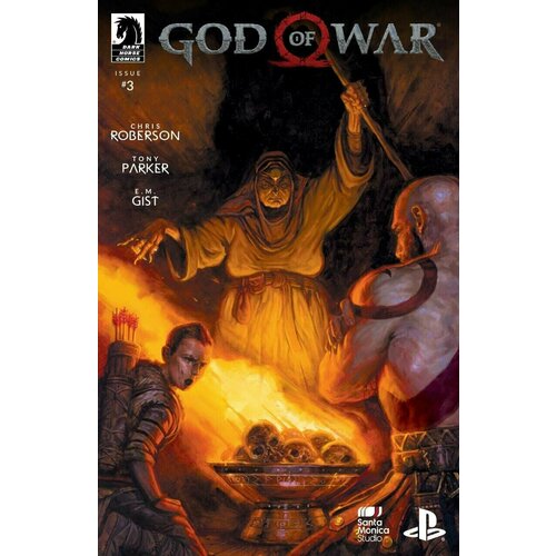 Плакат, постер на холсте God of War. Размер 30 х 42 см