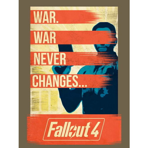 Плакат, постер на бумаге Fallout: War Never Changes/Фаллаут/игровые/игра/компьютерные герои персонажи. Размер 42 х 60 см